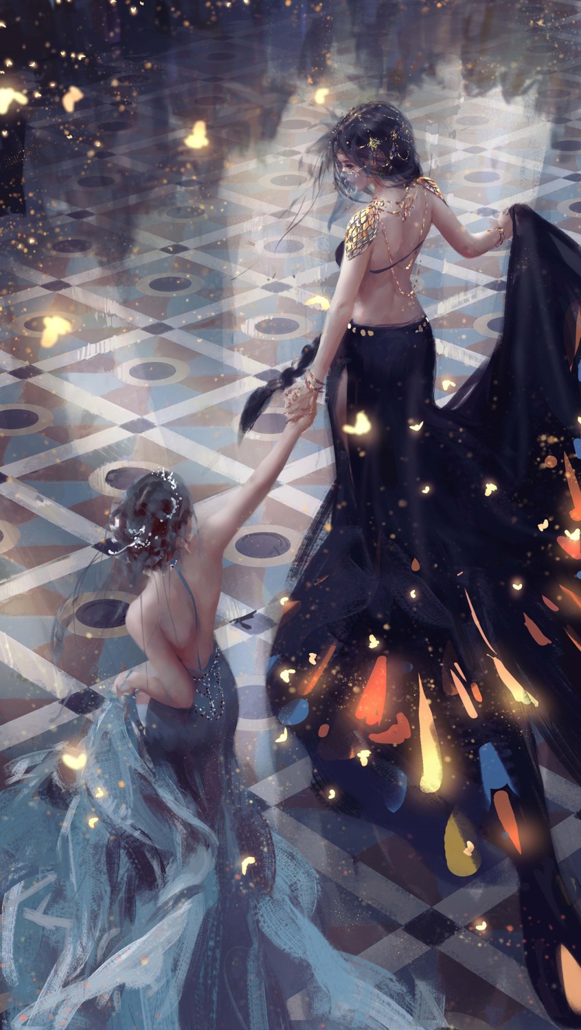 wlop ghostblade aeolian yan haiqin bikini top dress no bra pointy ears skirt lift swimsuits ...